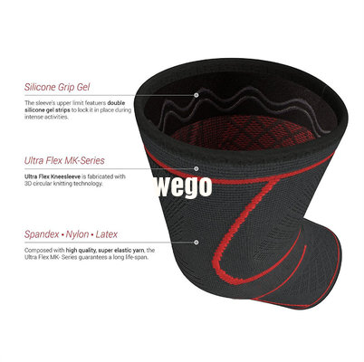 Ultra Flex Athletics Knee Compression Sleeve Support for Running, Jogging, Pain Recovery-Single Wrap