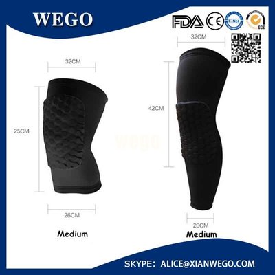 Practical Honeycomb Pad Crashproof Basketball Protect Gear Long Leg Knee Sleeve