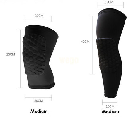 Practical Honeycomb Pad Crashproof Basketball Protect Gear Long Leg Knee Sleeve