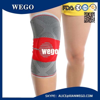 Compression Full Knee Support Brace Sleeve Silicone Padded Pain Relief Gym Sport