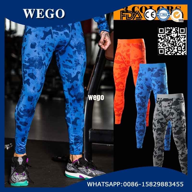 Men Camouflage Sport Leggings Running Tights Gym Fitness Compression Pants Exercise Workout Quick-Drying Athletic Trouse