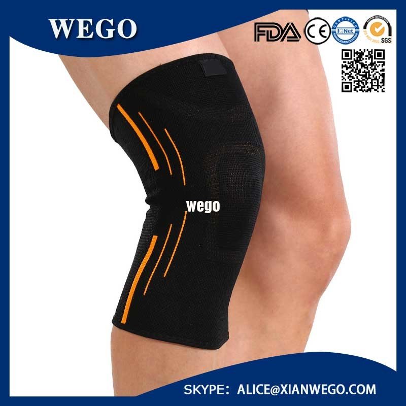 Sports Knee Brace Compression Sleeve Elastic Non-Slip 3D Circular Knitti