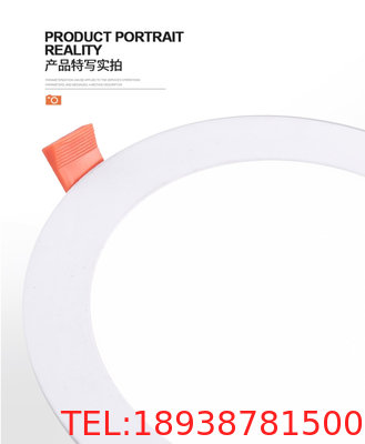 Orange thin section LED Panel lights 3W 6W 12W 18W  Round/Square LED 85-265V 2 Years Warranty Panel Light