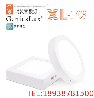 Surface mounted  LED Panel lights  6W  12W   18W  24W  Round/Square LED 85-265V 2 Years Warranty Panel Light