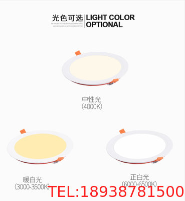 High efficiency 3w 8w 12w 15w 18w  20W Round led circular panel lights  led panel light  Inverter With CE RoHS Approved