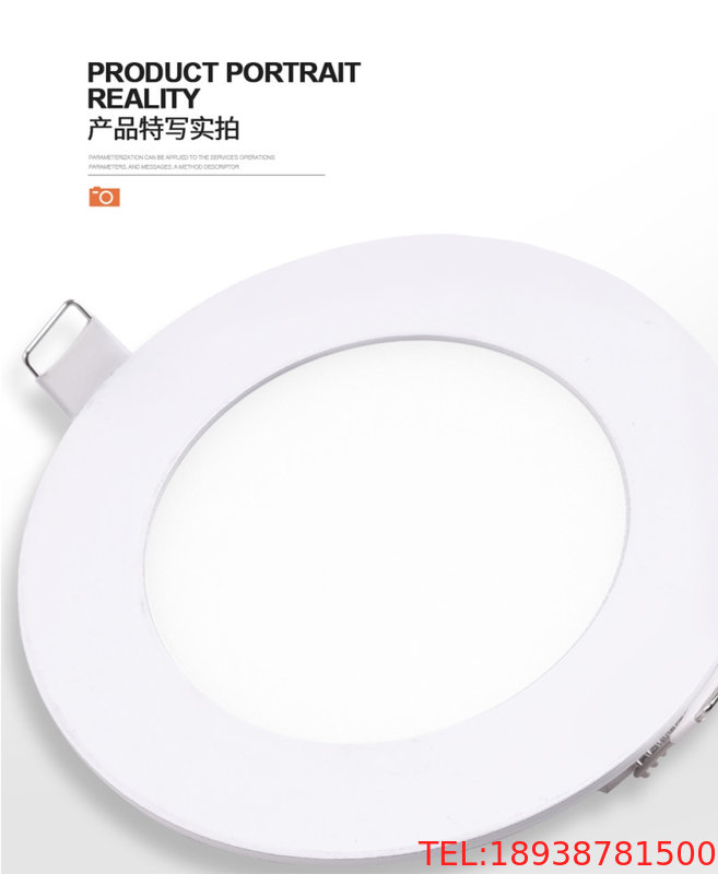 CE Rohs Ultra narrow edge Integrated Driver Led downlight 3w 4w 6w 12w 24w/18w/15w/9w Round/ square  led panel light
