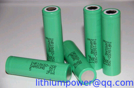 korea Samsung  25R  original cylindrical 18650  lithium battery 20A for medical lighting supplier