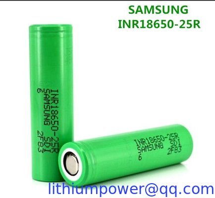 korea Samsung  25R  original cylindrical 18650  lithium battery 20A for medical lighting supplier