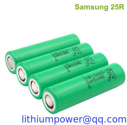 korea Samsung  25R  original cylindrical 18650  lithium battery 20A for medical lighting supplier