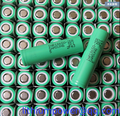 korea Samsung  25R  original cylindrical 18650  lithium battery 20A for medical lighting supplier
