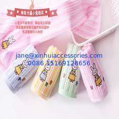 China 50*25cm 100% cotton embroidered cartoon rabbit kids children face towel supplier