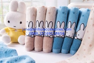 China 74*36cm 100% cotton cartoon MIFFY soft  care breathable face towel and hand towel supplier