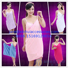China Women one piece Microfibe swimsuites Magic Swimwear bath towel Summer Beach Dress Bathrobe supplier