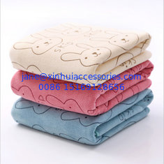 China Microfiber baby towel,Brushed strong absorbent baby bath kids cartoon printing soft supplier