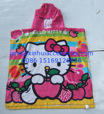 China Cartoon Children Cloak  Hooded  Towel 120*20cm Baby Bathrobe for sea beach supplier