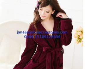 China 100% Cotton Luxury coral fleece sexy women velet bathrobe supplier