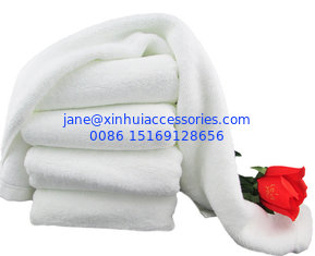 China 70*140cm(27''*55'') pure white plain dyed custom China 5 star hotel Topgrade 100% cotton h supplier