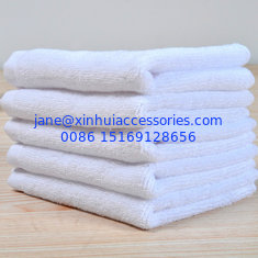 China Hotel Plain Solid White Cotton Square 30*30cm Hand Towel Washing Cloth Face Towel supplier