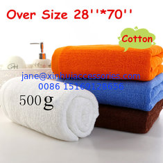 China 28''*70'' 500g Extended Length Bath towel Cotton Bath Towel Over size Bath Towel King size supplier