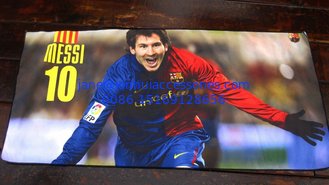 China Barcelonaes football club logo towel beach towel soccer towel bath towel Messi  towel supplier
