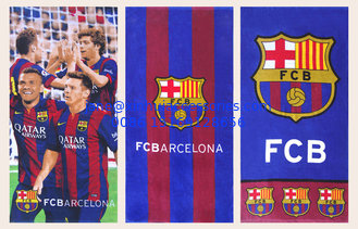 China Customize football sport towel Barcelonaes football club towel beach towel soccer towel supplier
