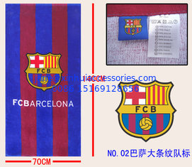 China Barcelona Sport Towel football sport towel football club towel beach towel soccer towel supplier