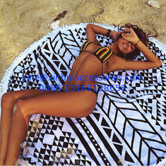 China Most hot selling microfiber round beach towel Cotton round beach towel samll MOQ customize supplier