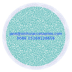 China Factory Supplier Small Quantity custom size custom design round beach towel supplier