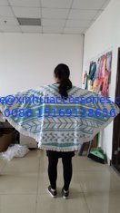 China Small MOQ custom design wearable round beach towel with punch round beach towel supplier