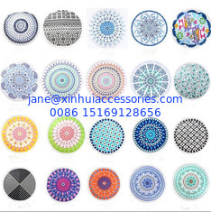 China customizable round beach towel with your own design logo and custom brand round towel supplier