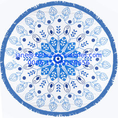 China round beach towel stocks without MOQ low price wholesale round beach towels supplier
