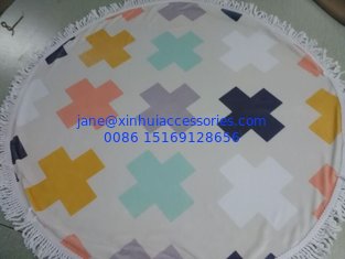 China cheap microfiber small round beach towel kids round towels kids roundies wholesale supplier