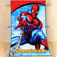 China Cheap Kids Microfiber cartoon printed spider-man beach towels supplier