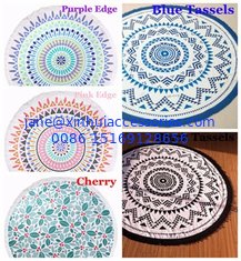 China Indian Mandala Round Roundie Beach Towel Tassel, Turkish Round Beach Towel with Tassel supplier