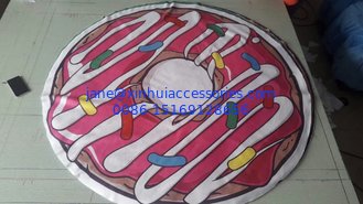 China microfiber beach towel round donut beach towel watermelon shaped round beach towel supplier