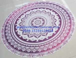China Lightest Round Mandala Beach throw Cotton roundies 150CM Polyester round beach sarong supplier