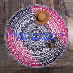 China Small MOQ Custom Print 150CM Polyester Chiffon Voile Shawl Scarf round beach sarong supplier