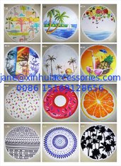 China 2016 new design Fashion custom printed outdoor mat round beach towels supplier