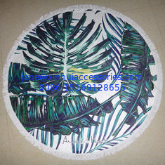 China 1PC No MOQ Custom Printed Circle Shape 100CM-150CM Diameter Round Beach Towels supplier
