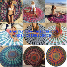 China Light Weight Round Mandala Beach throw Cotton roundies round beach sarong supplier