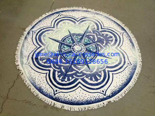 China Small MOQ 100% Cotton Cheap Price China Beach Towel Factory  custom beach towel round supplier