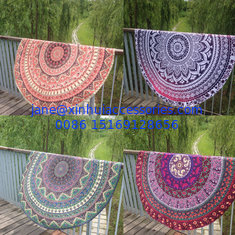 China Round Beach Throw Tapestry Hippy Boho Gypsy Cotton Tablecloth Beach Towel supplier