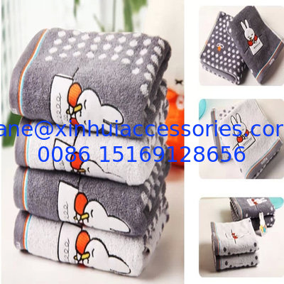 72*34cm Classic MIFFY pure cotton embroidered popular face towel and hand towel supplier