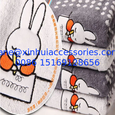 72*34cm Classic MIFFY pure cotton embroidered popular face towel and hand towel supplier