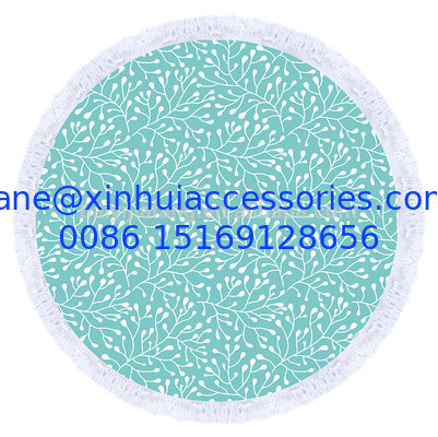 Factory Supplier Small Quantity custom size custom design round beach towel supplier