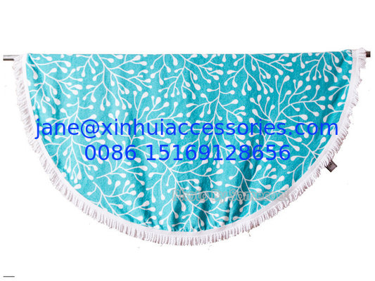 Factory Supplier Small Quantity custom size custom design round beach towel supplier