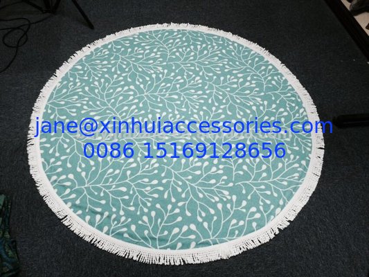 Factory Supplier Small Quantity custom size custom design round beach towel supplier