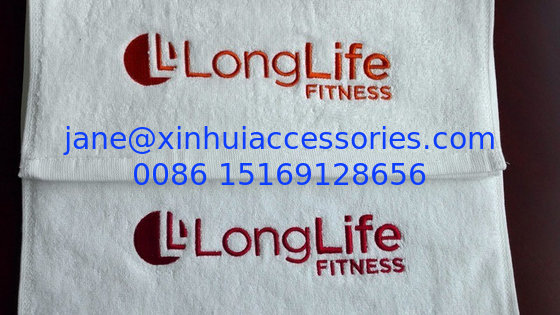 Lowest price small MOQ 100%cotton custom logo embroidered/printed gym towel supplier