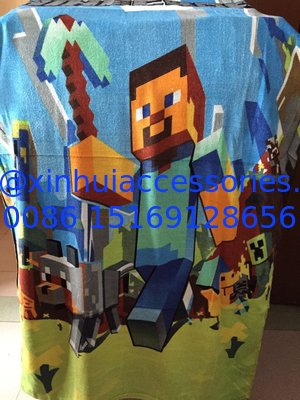 Minecraft Kids Bath Towel Minecraft Beach Towel Minecraft Creeper swim towel Christmas supplier