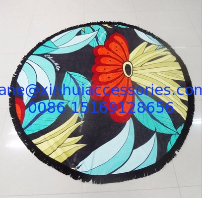 Factory custom your own design summer round beach towel circle beach towel customize towel supplier